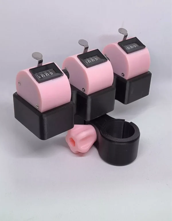 Triple Pink/Black Clicker Fish Counter - FishyBits 3D