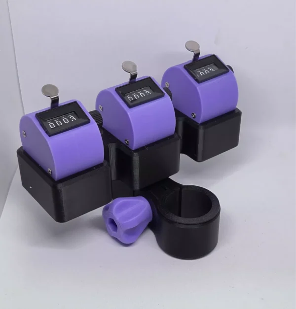 Triple Purple/Black Clicker Fish Counter - FishyBits 3D