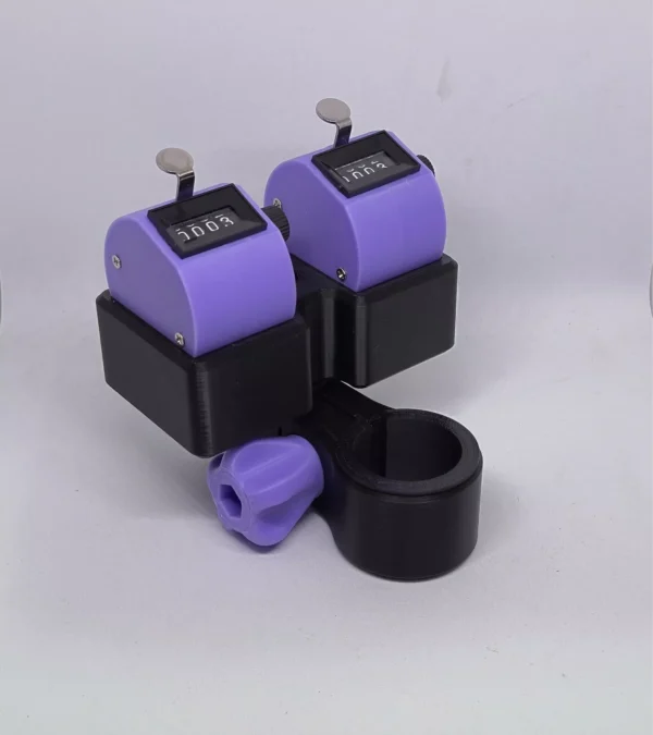 Double Purple/Black Clicker Fish Counter - FishyBits 3D