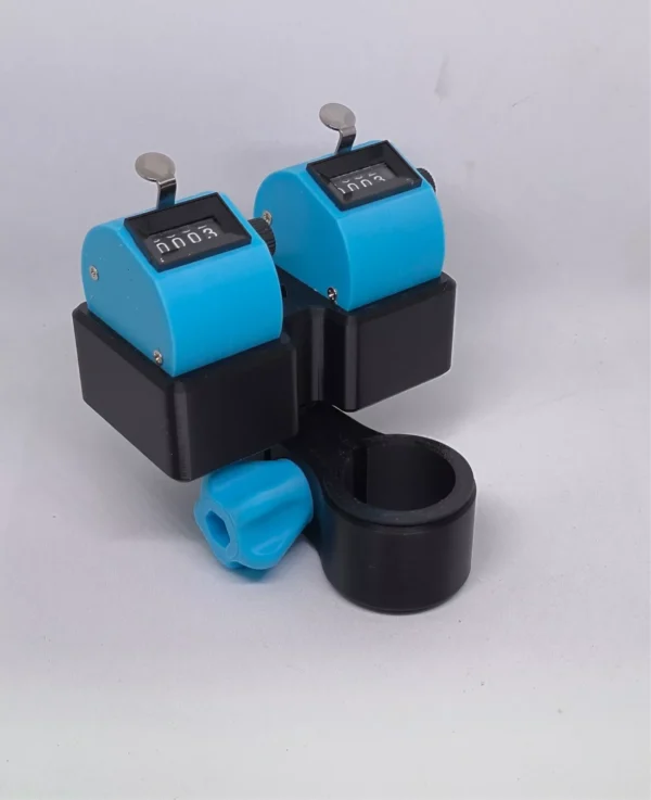 Double Teal/Black Clicker Fish Counter - FishyBits 3D