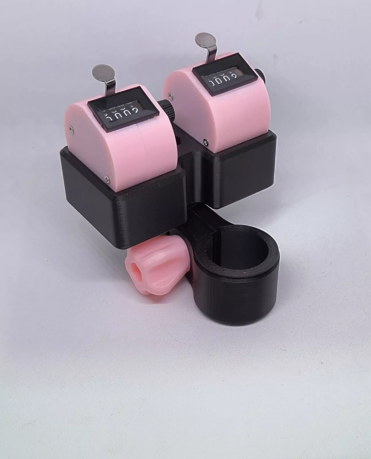 Double Pink/Black Clicker Fish Counter - FishyBits 3D